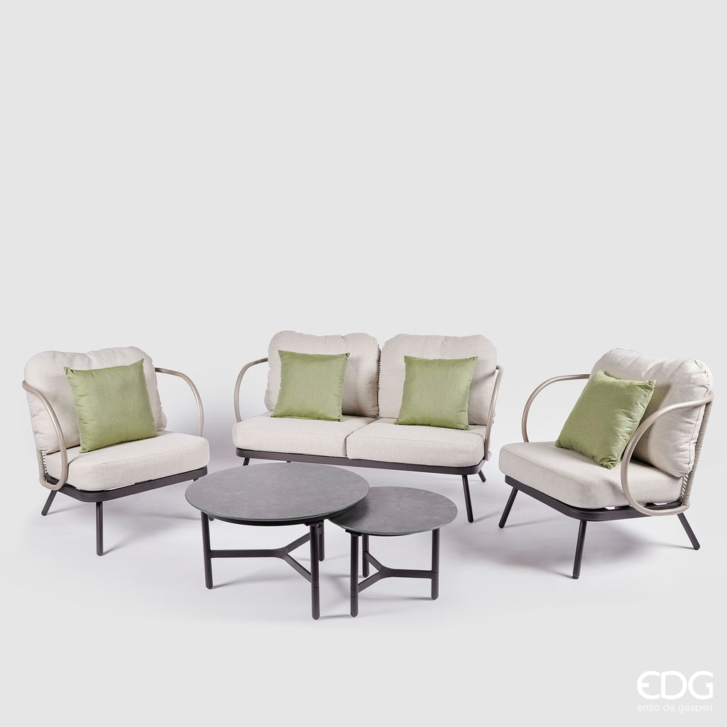 EDG Enzo de Gasperi Salotto Esterno da Giardino Kendo Set 5 Pezzi H72 ...