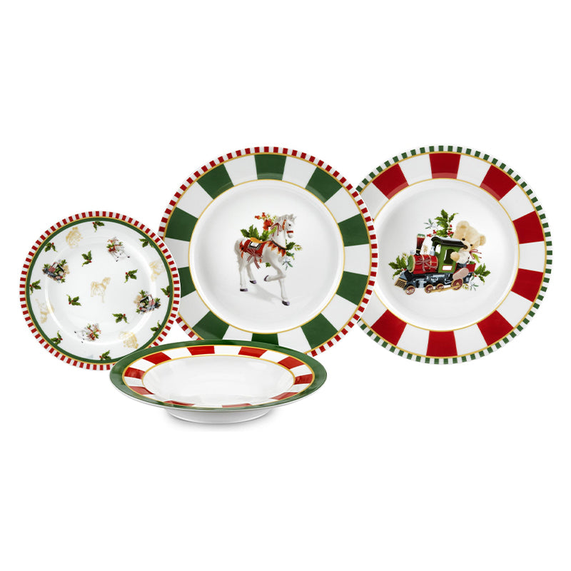 Fade Circus Christmas Dinner Set 18 Pieces Porcelain – Le Gioie