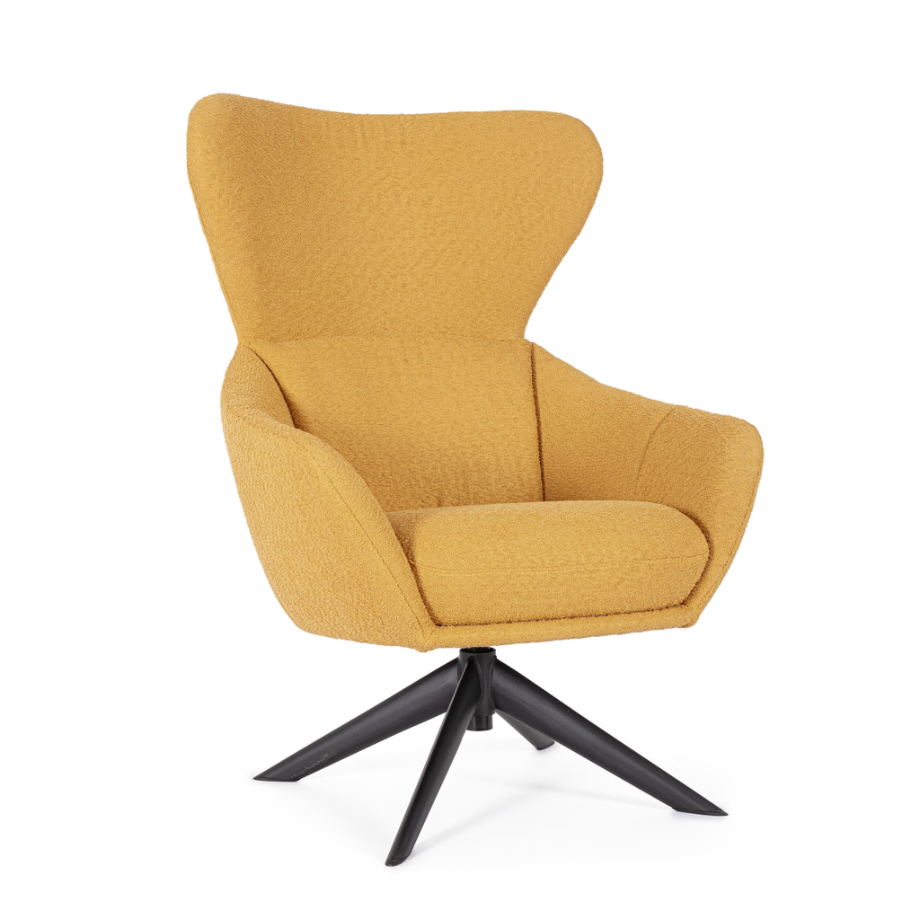 Andrea Bizzotto Hailey Swivel Chair Mustard – Le Gioie
