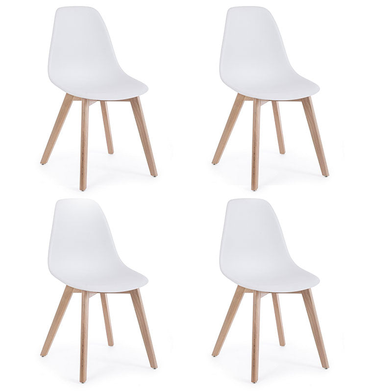 Andrea Bizzotto set 4 Sedie System in polipropilene e Legno Bianco — Le ...
