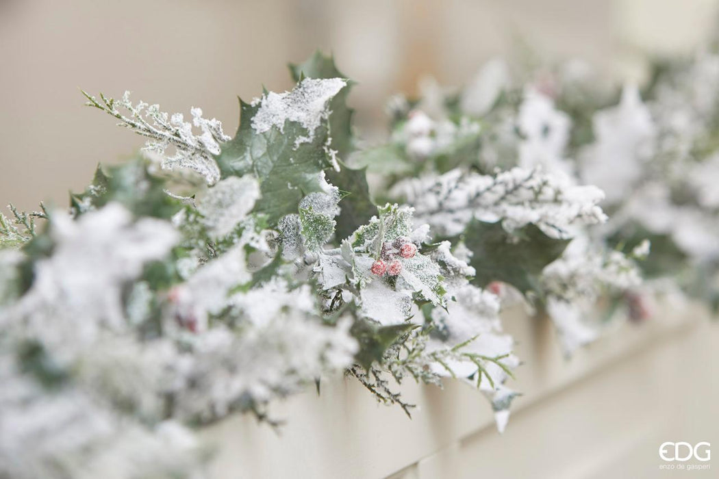 EDG Enzo De Gasperi Festoon Holly Snowy Mix H183 cm — Le Gioie
