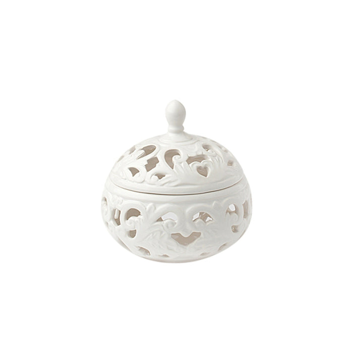 Hervit Openwork Porcelain Baroque Container D13 cm — Le Gioie