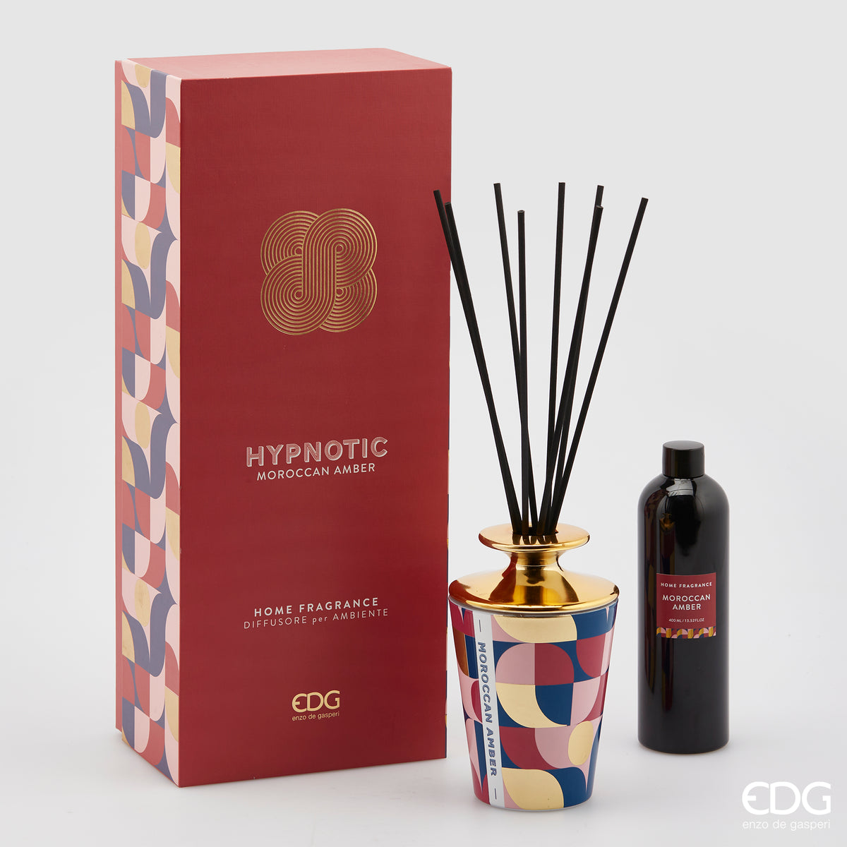 EDG Enzo De Gasperi Diffuser with Sticks 400 ml Moroccan Amber — Le Gioie